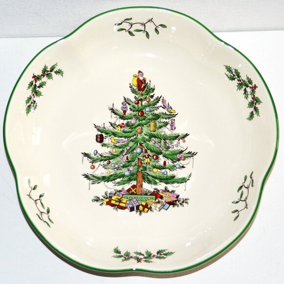 Spode | Holiday | Spode Christmas Tree With Santa Topper Tunis Dessert ...